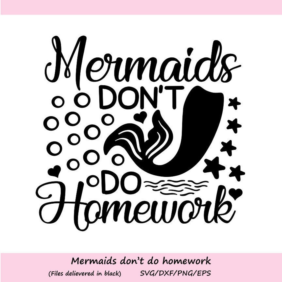 Mermaids Don't Do Homework SVG Mermaid SVG Back to | Etsy