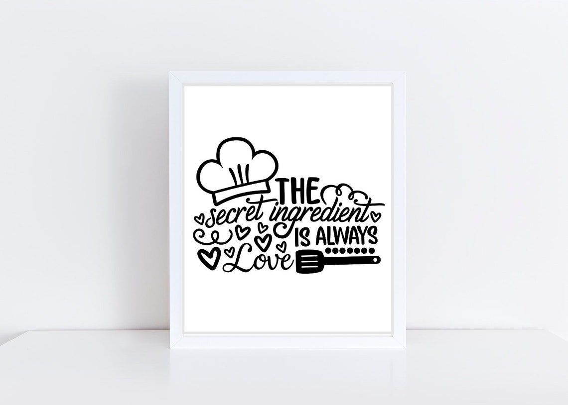 The Secret Ingredient is Always Love Svg Kitchen Svg Home | Etsy