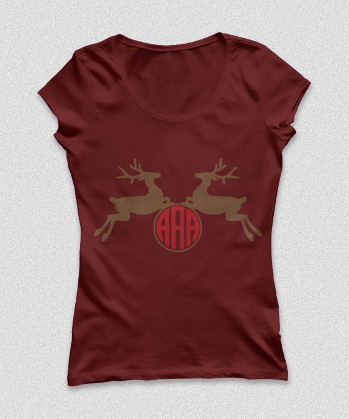 Reindeer Svg Reindeer Monogram Svg Reindeer Face Christmas - Etsy