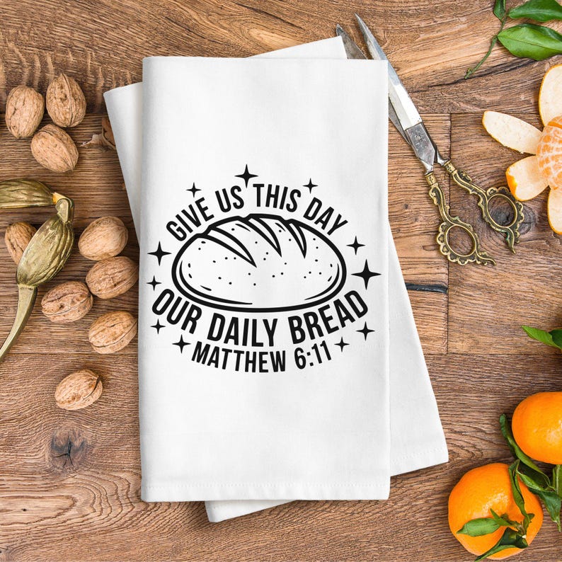 Daily Bread Bible Verse SVG, Christian Kitchen Scripture (digital ...