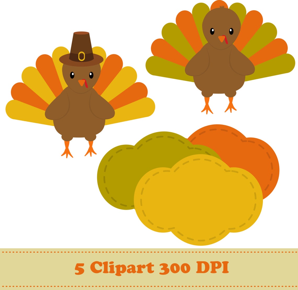 Thanksgiving Turkey Digital Paper Thanksgiving Turkeys - Etsy