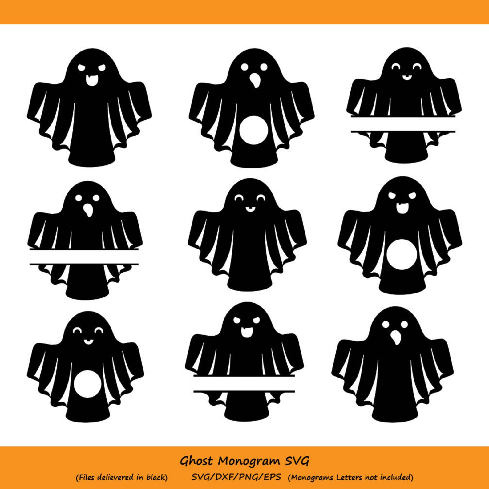 Ghost Svg Halloween Svg Halloween Ghost Svg Ghost Monogram | Etsy