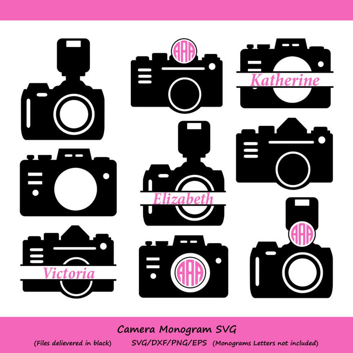 Camera Svg Camera Monogram Svg Photography Svg Photography - Etsy