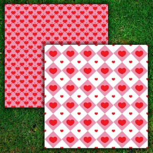 Valentine Bear Digital Paper, Bear Clipart, Teddy Bear, Love, Valentine ...