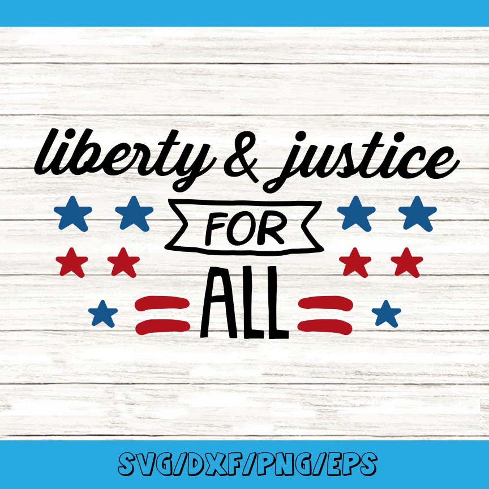 4th of July SVG Liberty and Justice for All SVG Patriotic - Etsy