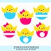 Easter Chick Monogram Svg, Easter Svg, Kids Easter Svg, Easter Egg Svg ...