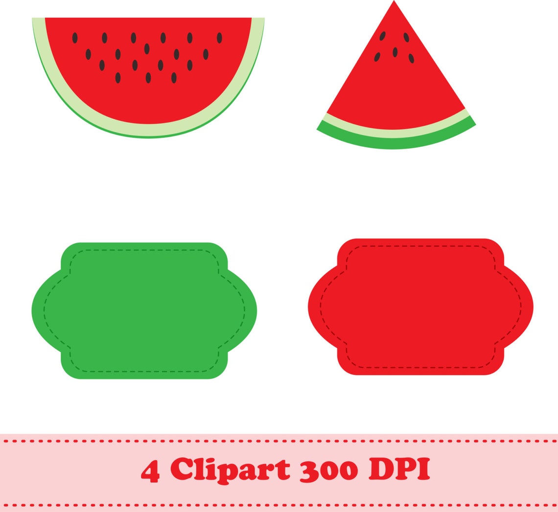Watermelon Digital Paper, Watermelon Clipart, Fruits, Polka Dot ...
