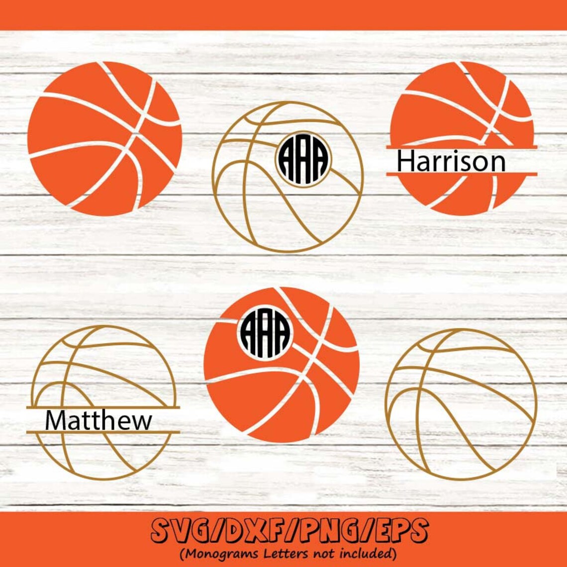 Basketball Svg Files, Basketball Monogram Svg, Basketball Cut Files ...