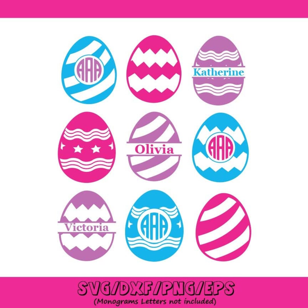 Easter Eggs SVG, Easter Svg, Easter Monogram Svg, Easter Basket Svg ...