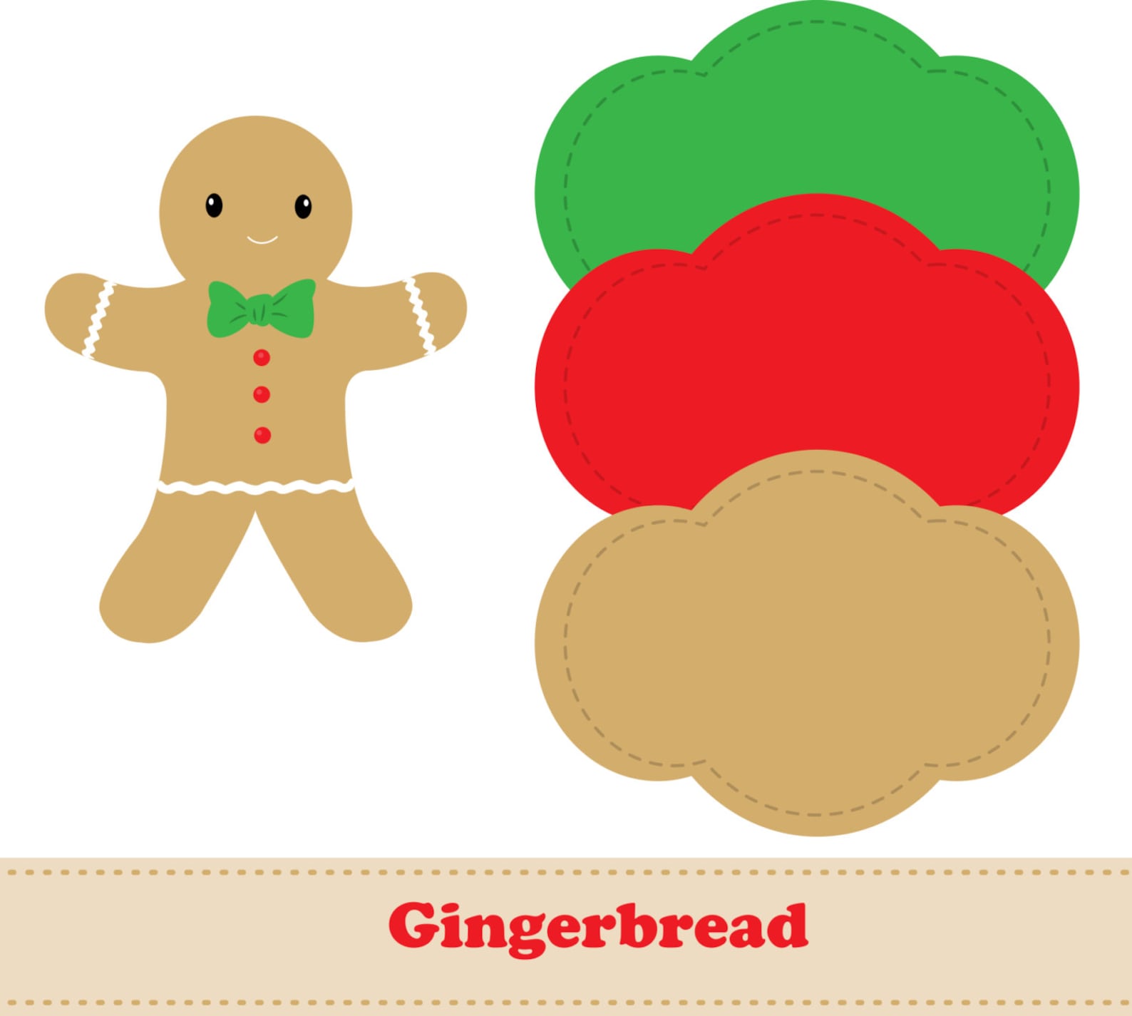 Gingerbread Digital Paper Gingerbread Clipart Christmas - Etsy