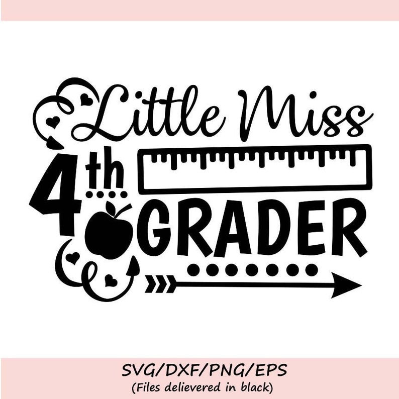 Little Miss 4th Grade Svg Back to School Svg School Svg - Etsy