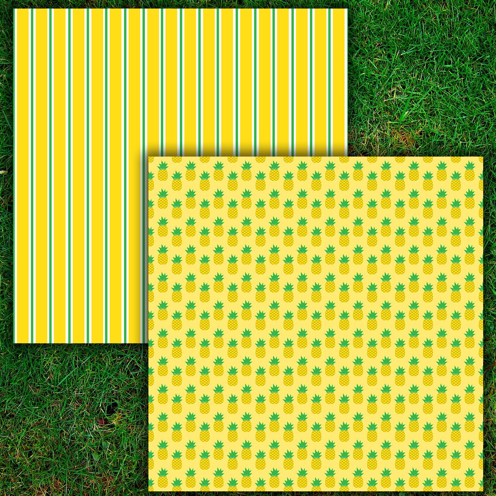 Pineapple Digital Paper Pineapple Clipart Fruits Tropical - Etsy