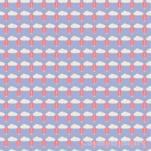 Hot Air Balloons Digital Paper, Hot Air Balloons Clipart, Vintage Air ...