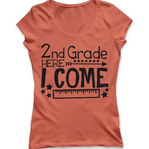 Second Grade Here I Come Svg, 2nd Grade Svg, School Svg, Back to School ...