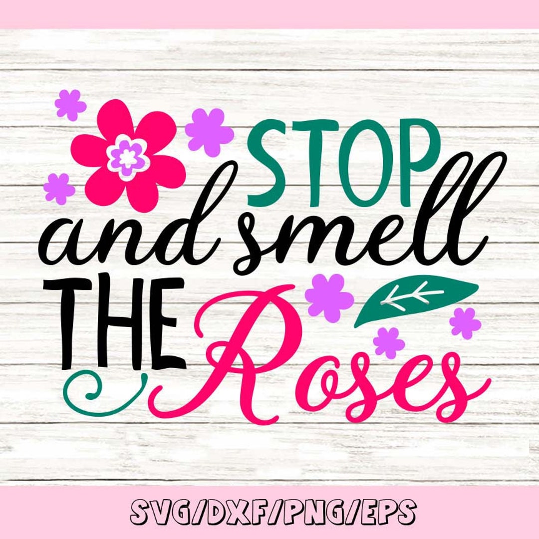 Stop and Smell the Roses Svg, Spring Svg, Flowers Sign Svg, Spring ...