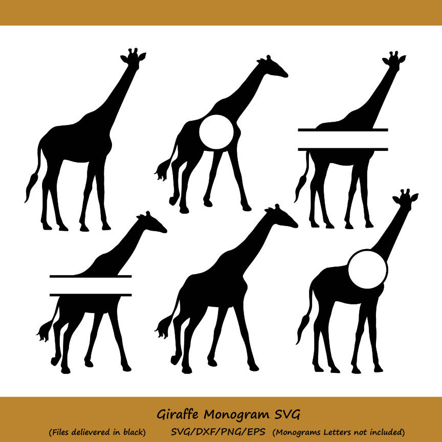 Giraffe SVG Archivo jirafa monograma svg Giraffe Cut File - Etsy México