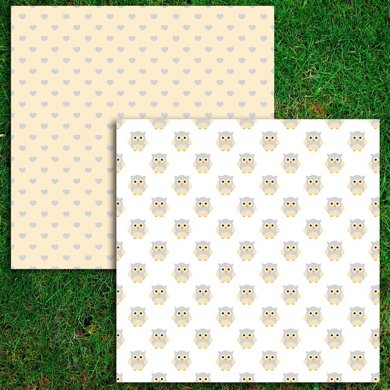 Owls Digital Paper Owls Clipart Owl Patterns Owl | Etsy