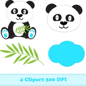 Panda Digital Paper, Panda Clipart, Chevron, Polka Dot, Stripe, Hearts ...