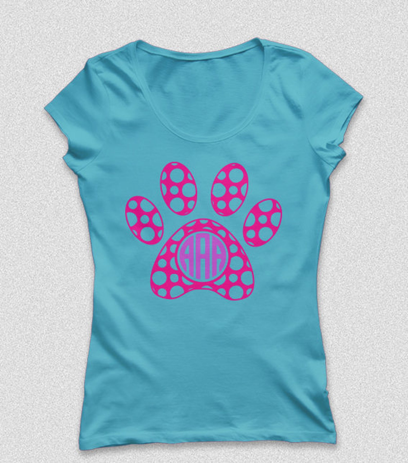 Paw Print SVG Paw Print Monogram Dog Paw SVG Die Cuts | Etsy