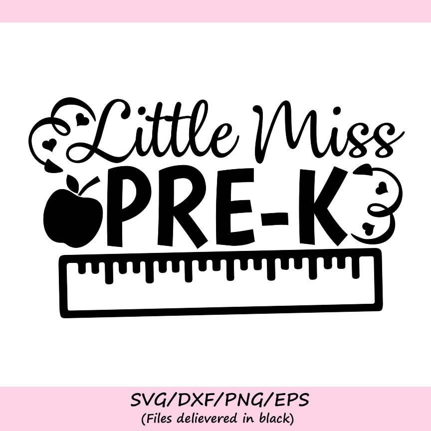 Little Miss Pre-k Svg Back to School Svg School Svg Pre-k | Etsy