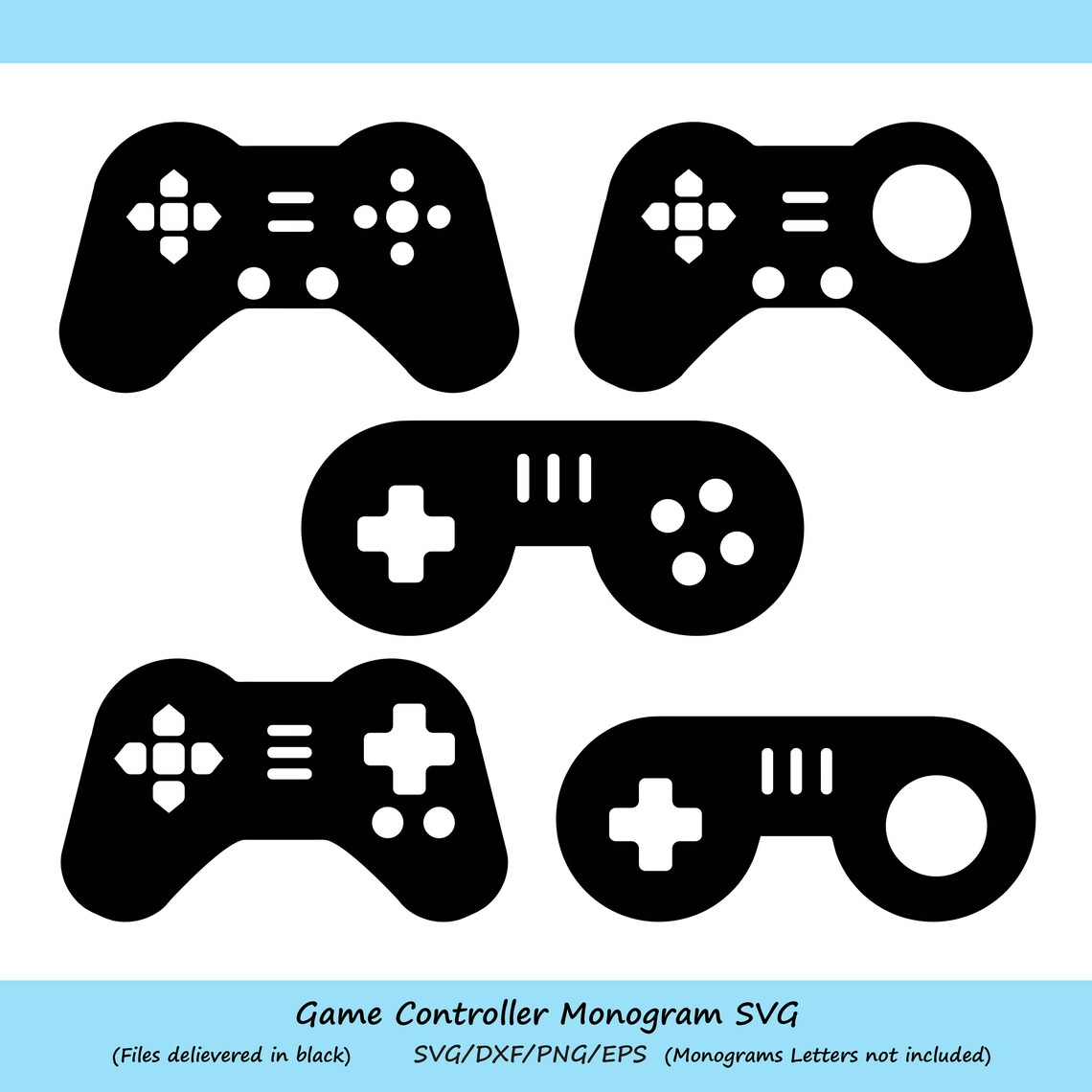 Game Controller SVG Game Controller Monogram SVG Game SVG - Etsy