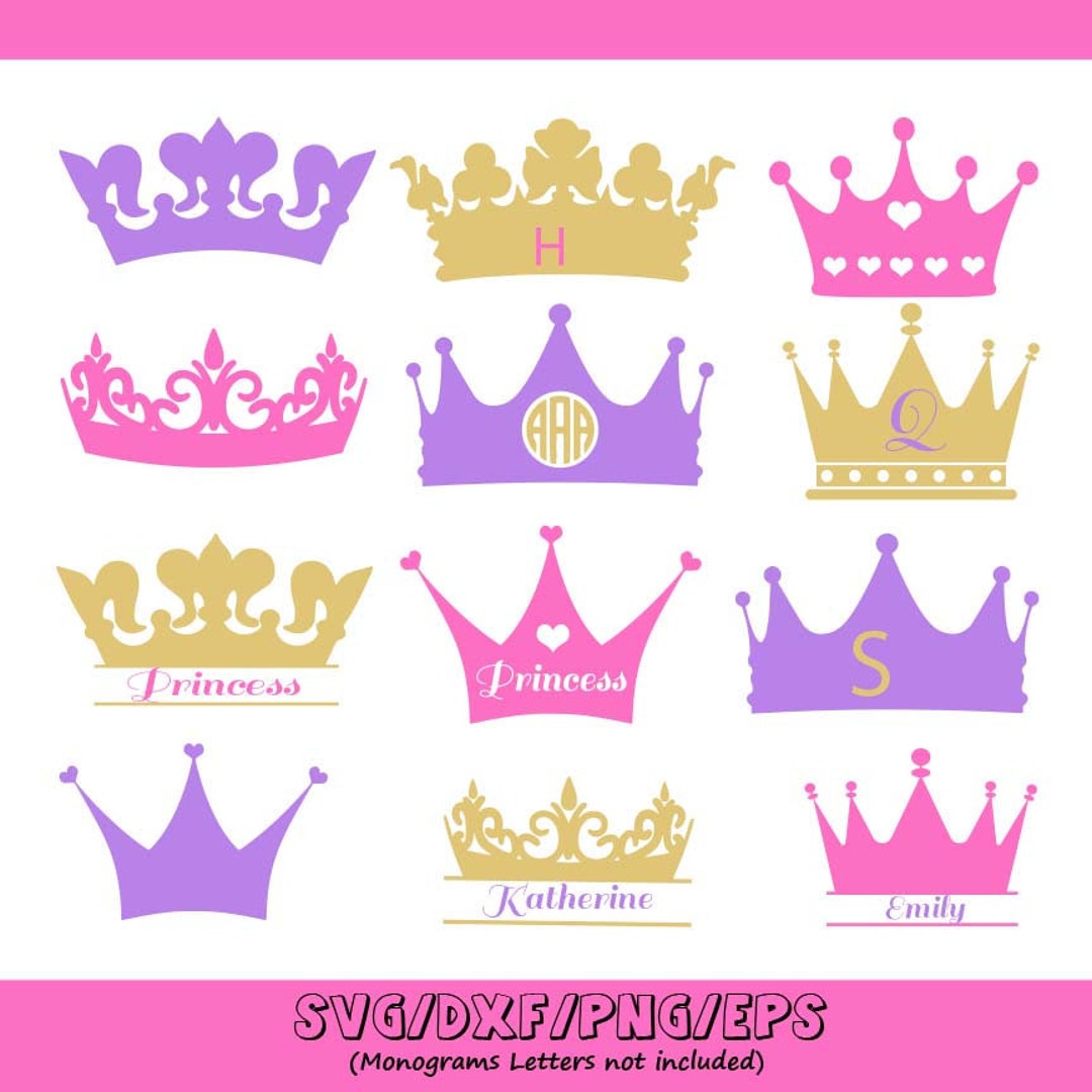 Crown Svg, Crown Monogram Svg, Princess Crown Svg, Crowns Svg, Crown ...