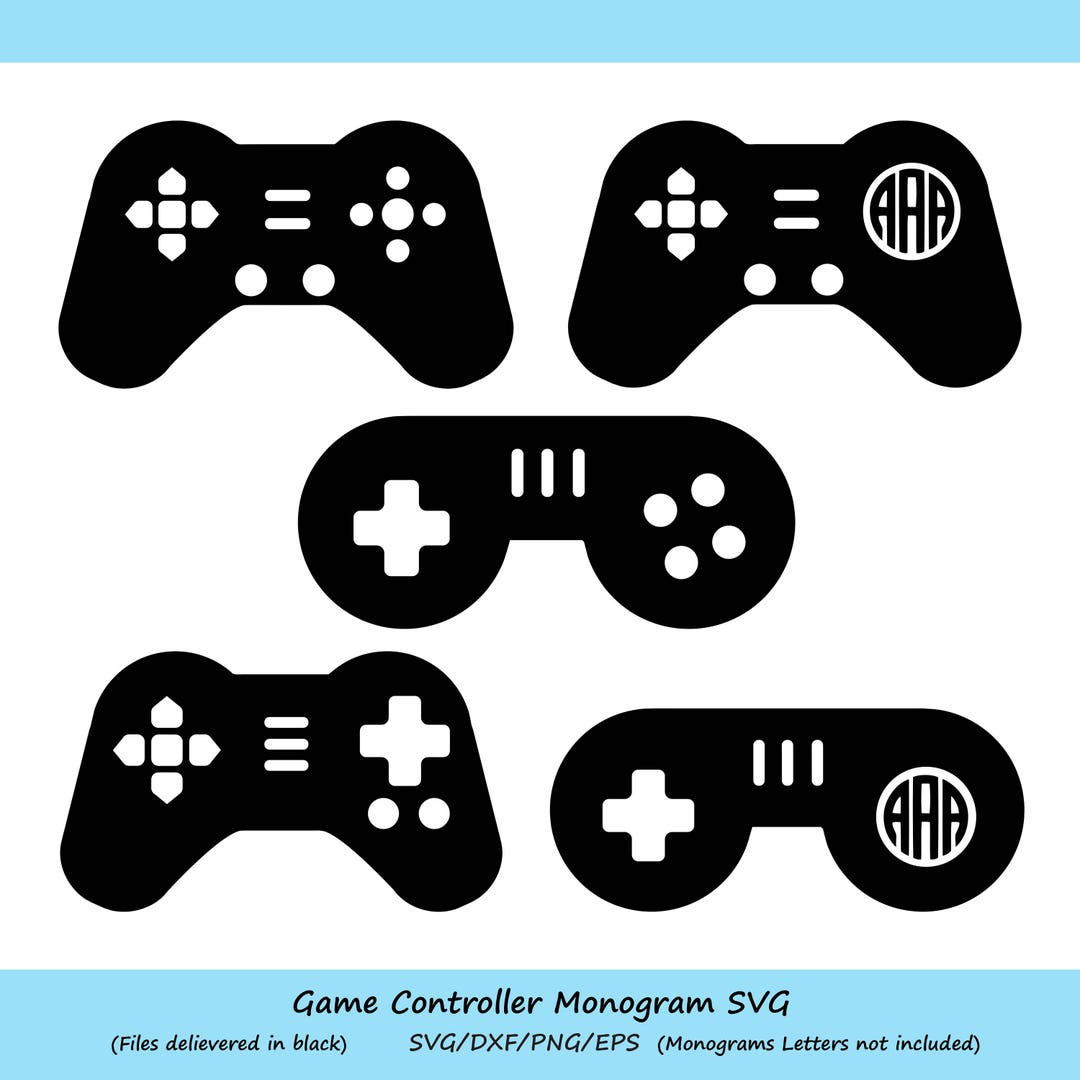 Game Controller SVG, Game Controller Monogram SVG, Game SVG, Video ...