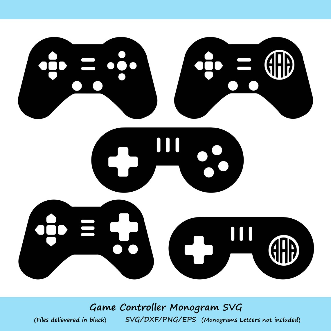 Game Controller SVG Game Controller Monogram SVG Game SVG - Etsy