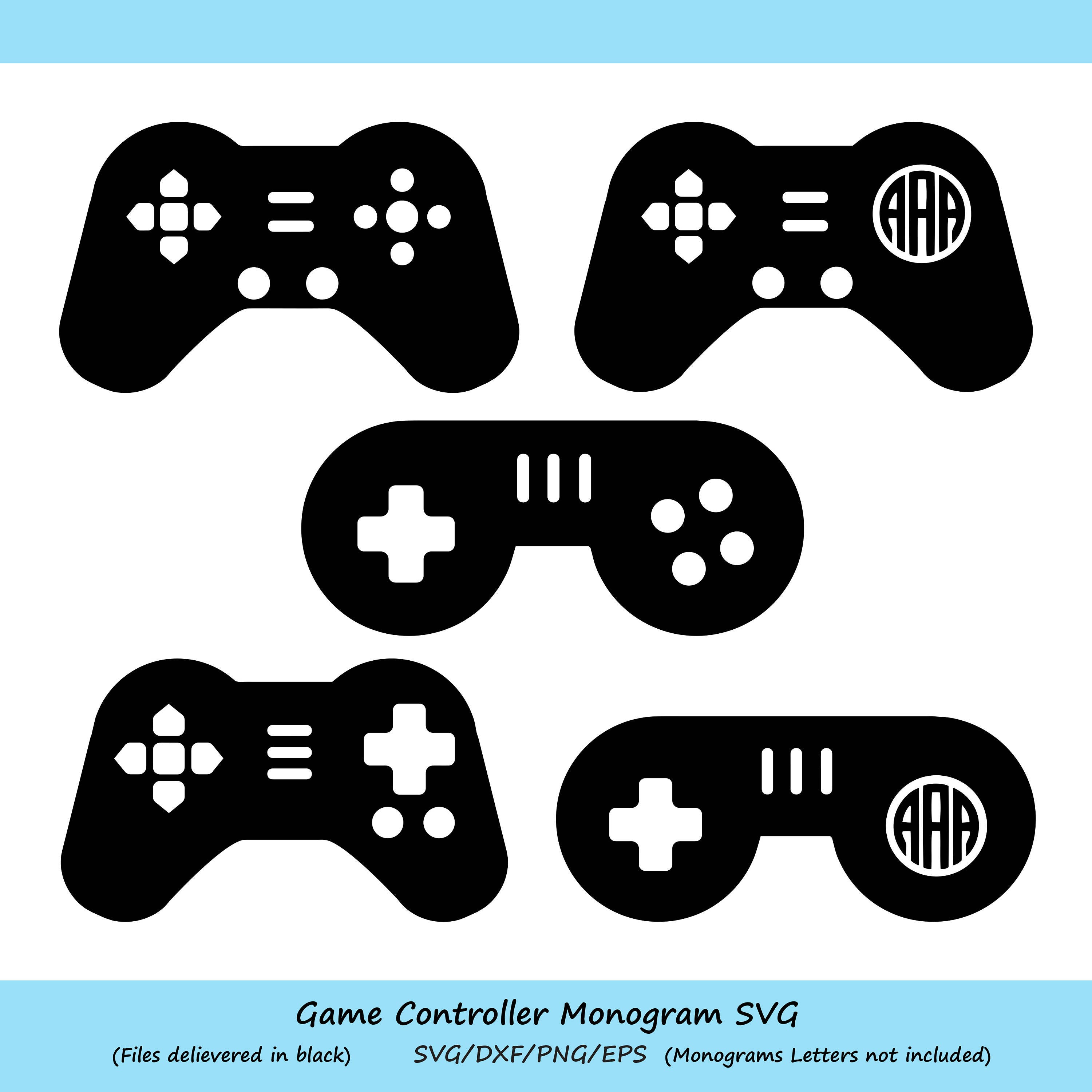 Game Controller SVG Game Controller Monogram SVG Game SVG | Etsy