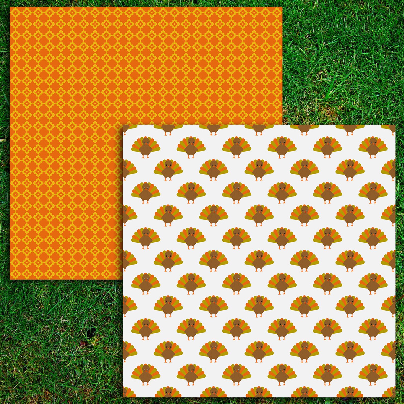 Thanksgiving Turkey Digital Paper Thanksgiving Turkeys - Etsy