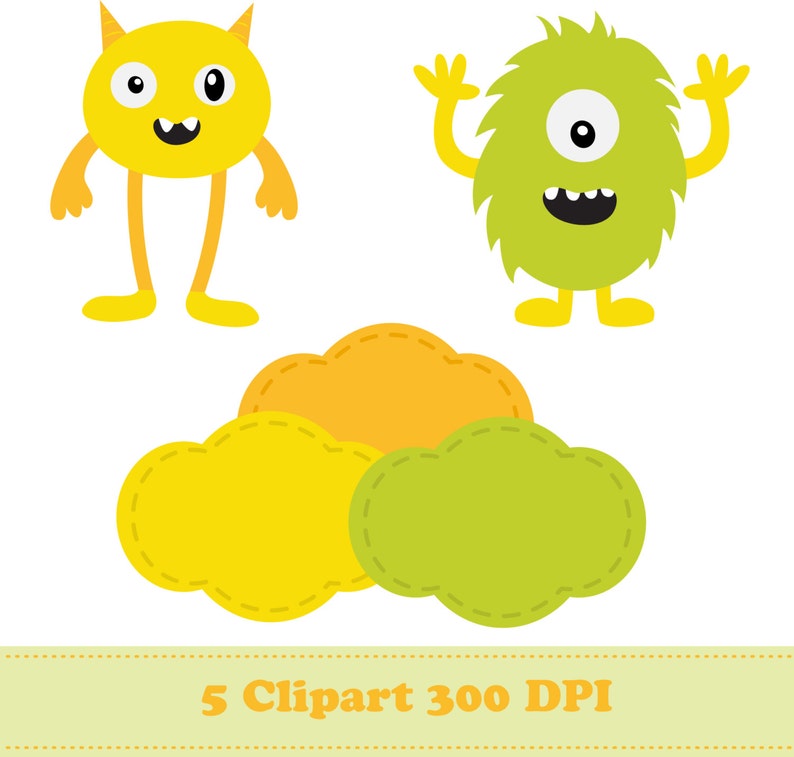 Monster digital Paper Monster Clipart Monster Party Monster | Etsy