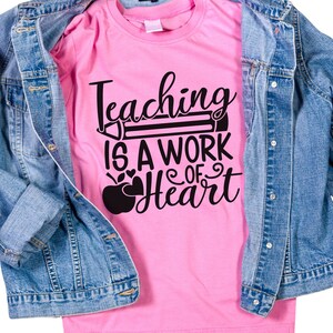 Teaching is A Work of Heart Svg, Teacher Gift Svg, Teacher Apple Svg ...