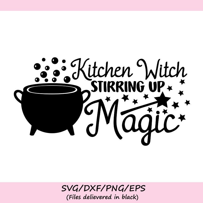 Kitchen Witch Stirring Magic Svg Halloween Svg Witch Svg - Etsy Canada