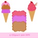 Ice Cream Digital Paper Ice Cream Clipart Dessert - Etsy