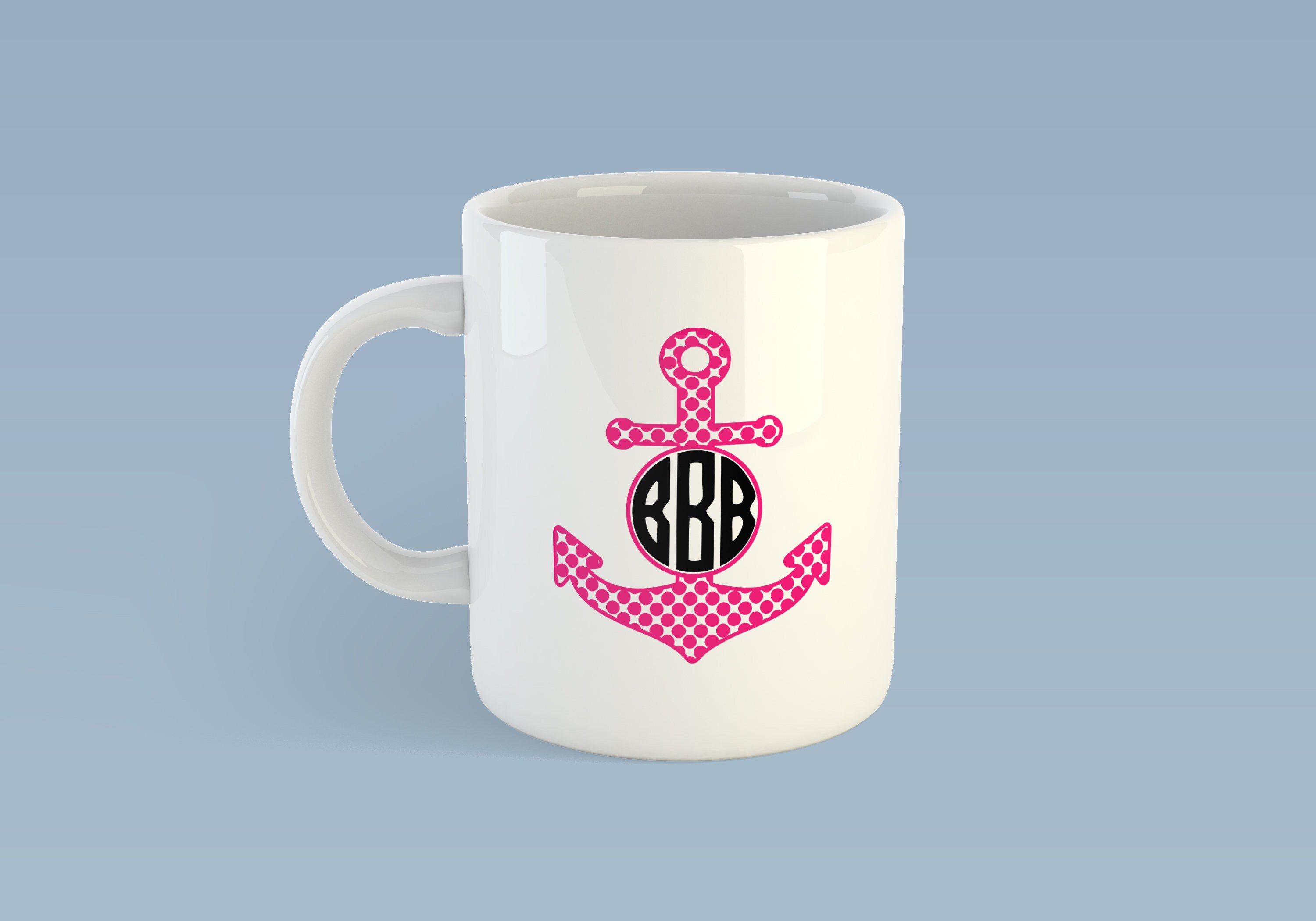 Anchor SVG Anchor Monogram SVG Monogram Frames Cut Files | Etsy