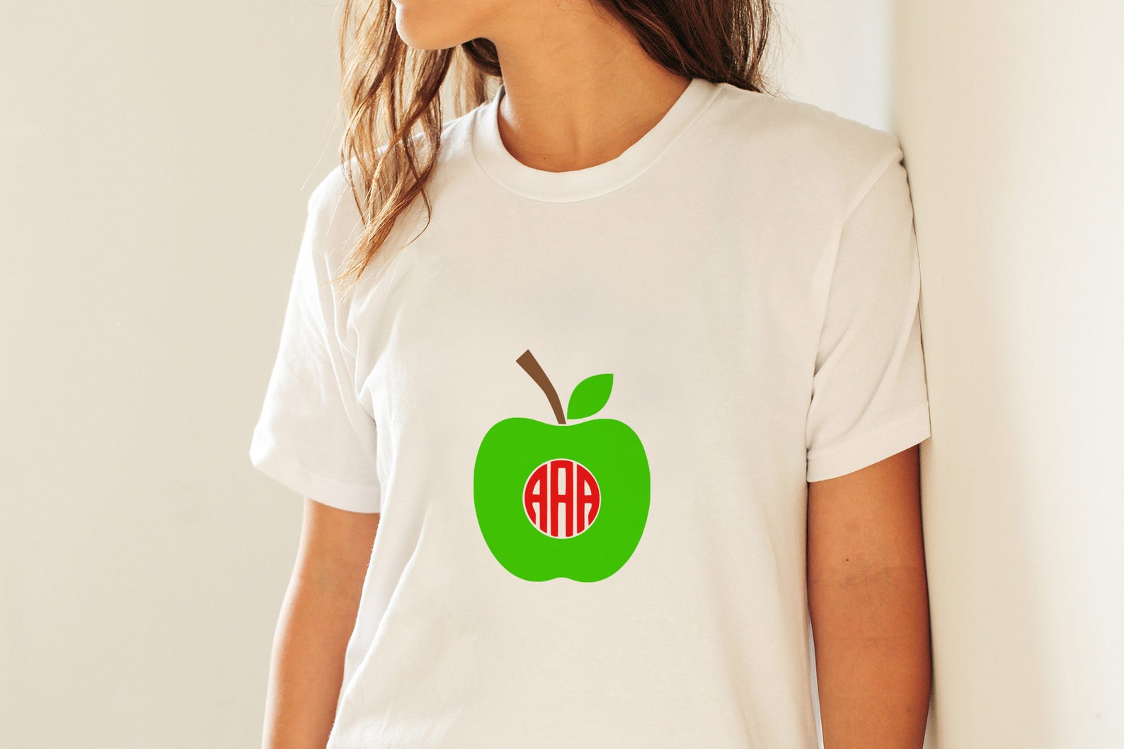 Apple SVG Monogram Apple SVG Frames PNG Eps Dxf Circle - Etsy