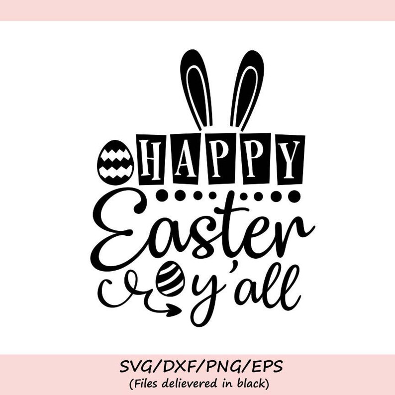 Happy Easter y'all svg Easter svg Easter Bunny svg | Etsy