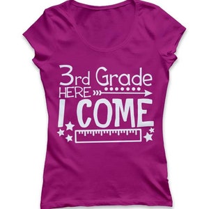 Third Grade Here I Come Svg, 3rd Grade Svg, School Svg, Back to School ...