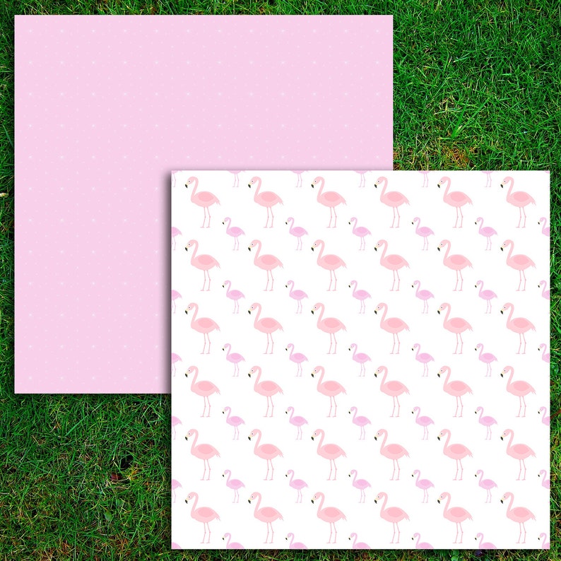 Flamingo Digital Paper Flamingo Clipart Digital - Etsy