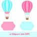 Hot Air Balloons Digital Paper Hot Air Balloons Clipart - Etsy