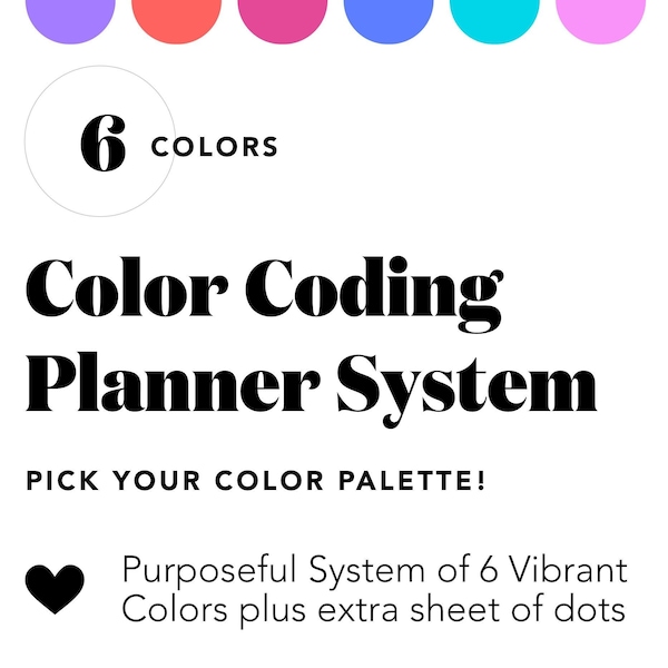 Color Coding Planner - Etsy
