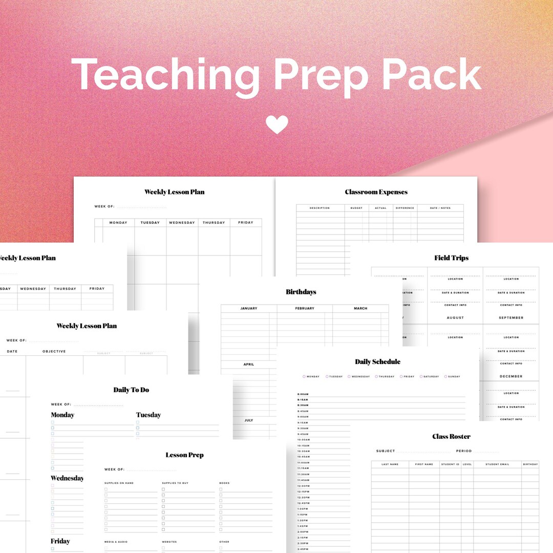 Teacher Printables, Over 20 Pages, Classroom Planning, Teach From Home ...