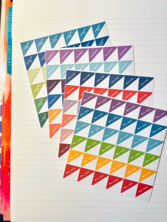 Custom Corner Sticker for Planner Reminders Labels Teacher - Etsy