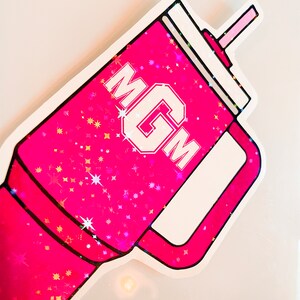 40 Oz Stanley Tumbler Sticker With Monogram Decal for Laptop ...