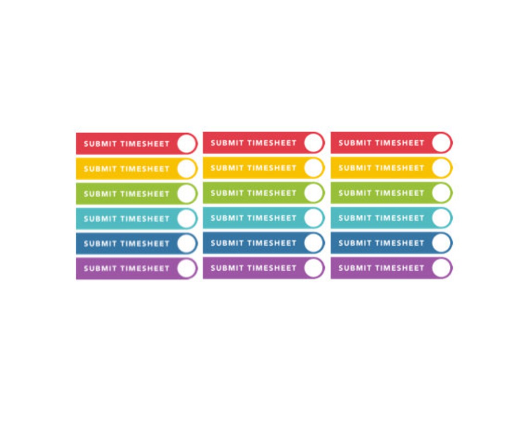 Rounded Reminder Checklist Stickers for Planner, Timesheet Reminder ...