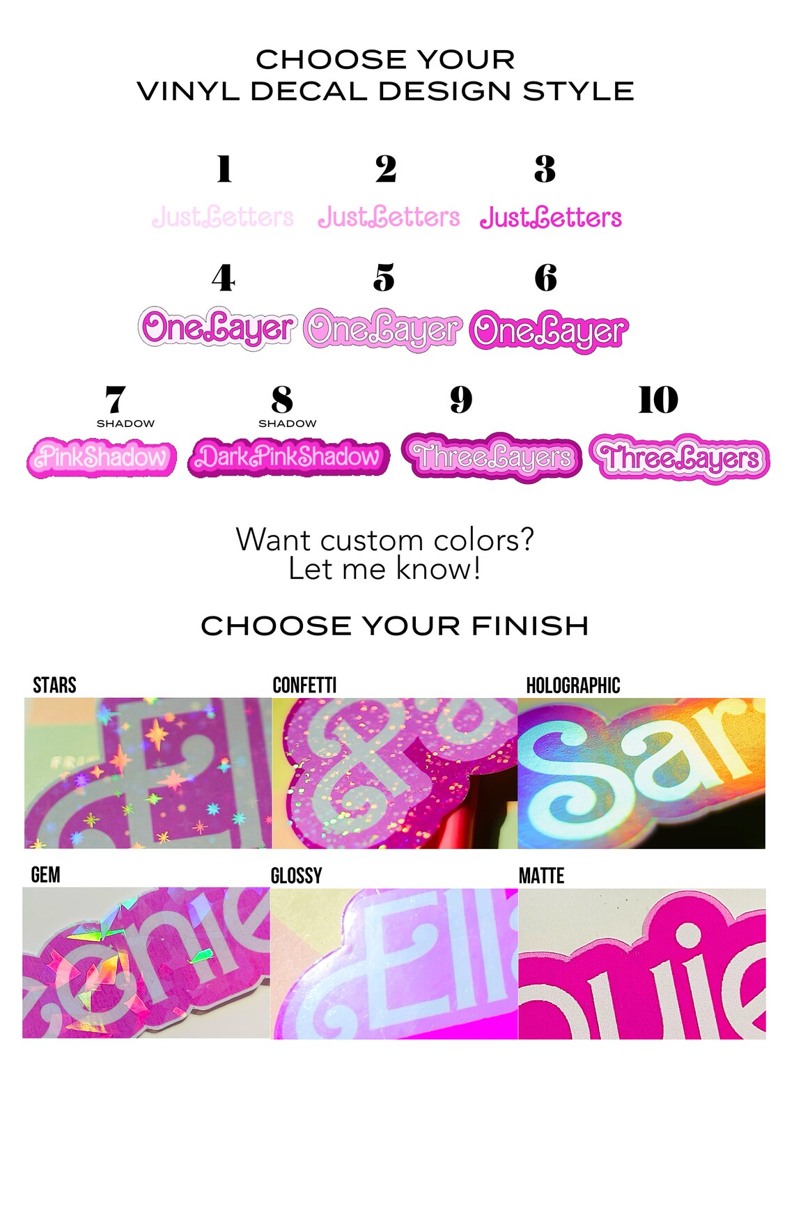 Pink Name Vinyl Decal Pink Retro 90s Aesthetic Birthday Bachelorette ...