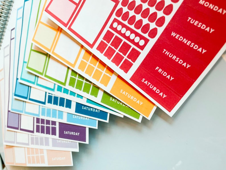 12 Color Coding System for Planner Pastels Bold Rainbow - Etsy