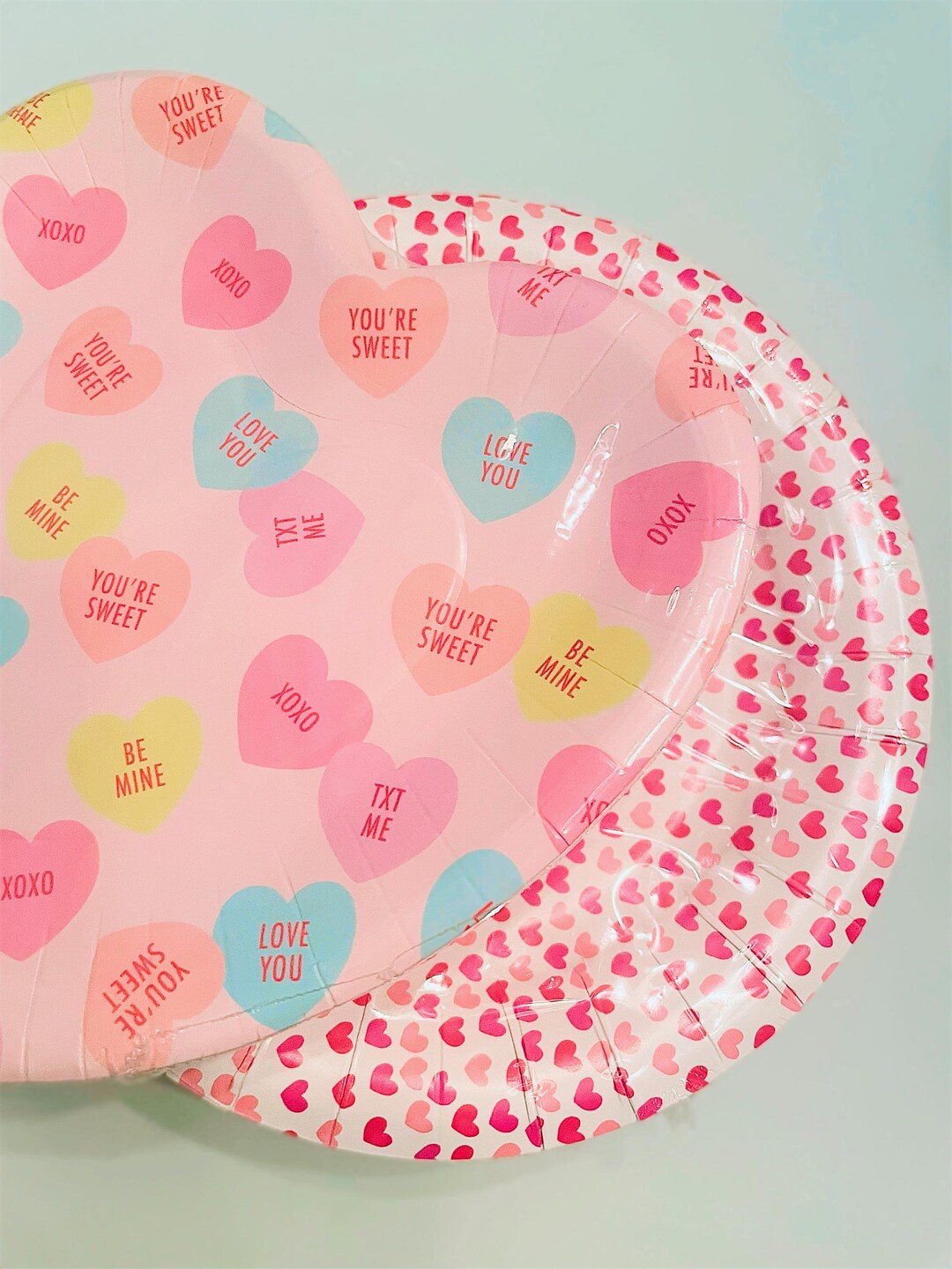 Conversation Heart Valentines Party Plates Party Supplies Valentines ...