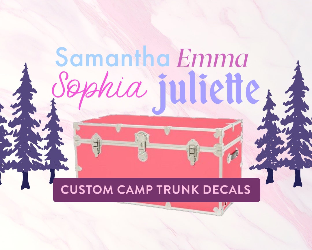 Personalized Camp Trunk Name Vinyl Decal for Sleepaway Camp Gift ...