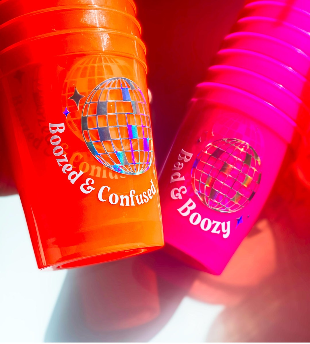 Disco Party Cups Showgirl Bad and Boozy Bachelorette Favors Nashty ...